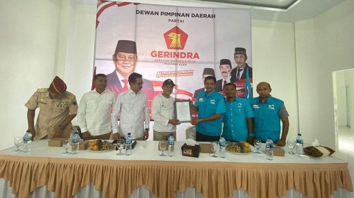 Dukung Prabowo Subianto sebagai Capres, Gelora Aceh Sowan ke Kantor Gerindra Aceh - Serambinews.com
