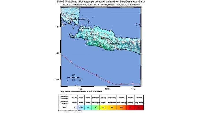 Gempa Guncang Garut, Ini Penjelasan BMKG - Serambinews.com