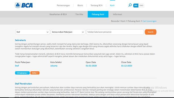 Info Lowongan Kerja BCA 2020 Bagi Lulusan S1 Fresh Graduate, Cek Syarat ...