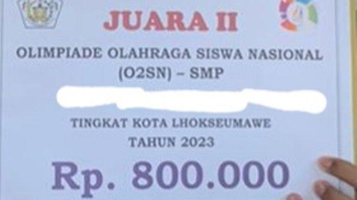 Hanya Pegang Kertas Angka, Peraih Juara 02SN di Lhokseumawe Pertanyakan ...