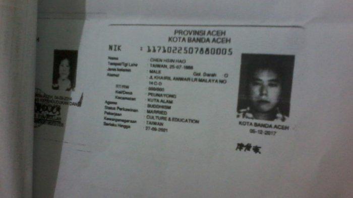 Di Banda Aceh, Warga Taiwan Miliki KTP Elektronik dan Sempat Masuk DPT ...