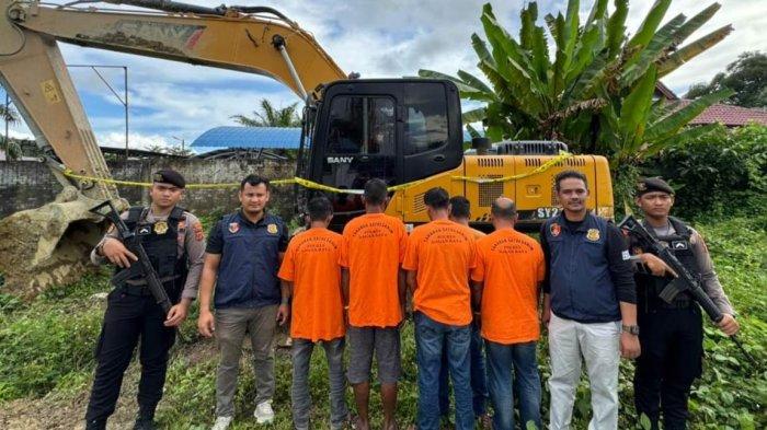 Polisi Musnahkan Camp Penambang Ilegal di Nagan Raya saat Tangkap Lima Pelaku - Serambinews.com