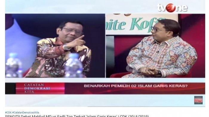 Terlibat Debat Panas dengan Fadli Zon, Mahfud MD Minta Tak Diinterupsi hingga Tunjuk-tunjuk ...