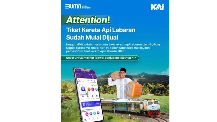Tiket Kereta Api Lebaran 2025 Mulai Dijual! Segera Pesan dan Cek Jadwal Keberangkatanmu ...