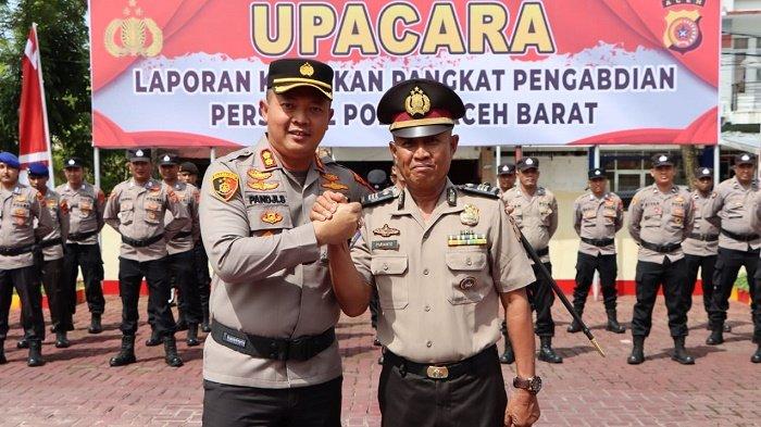 Kapolres Aceh Barat Pimpin Upacara Kenaikan Pangkat Pengabdian Personel - Serambinews.com