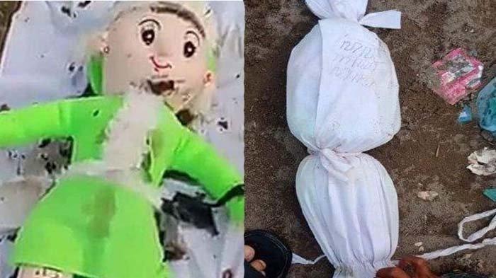 VIRAL Warga Temukan Boneka yang Dibungkus Kain seperti Pocong, Dalamnya ...