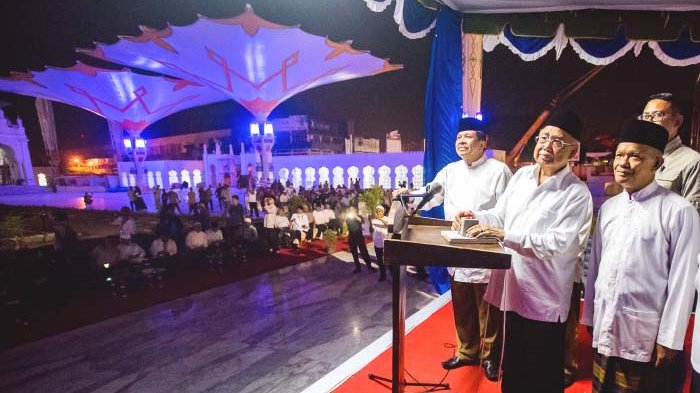 Gubernur Launching Proyek Payung Masjid Raya - Serambinews.com