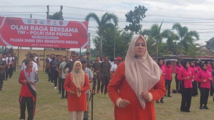 Sambut Pilkada Damai 2024, Polres Bireuen Gelar Olahraga Bersama - Serambinews.com