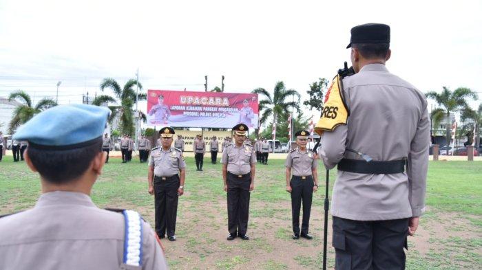 Tiga Personel Polres Bireuen Naik Pangkat Pengabdian - Serambinews.com