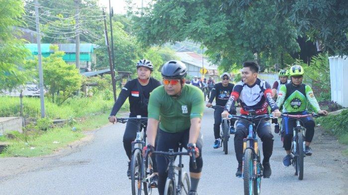 Sambut Hari Bhayangkara Ke 78, Polres Lhokseumawe Gelar Sepeda Santai - Serambinews.com