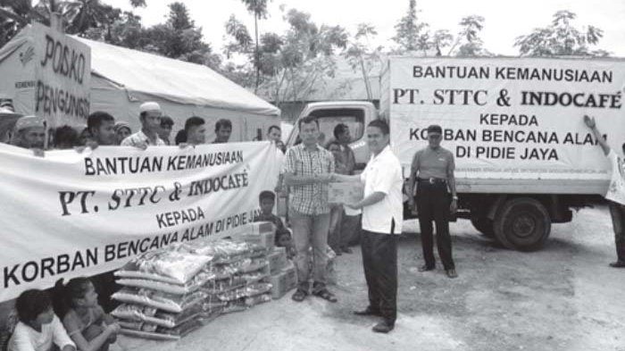 PT STTC dan INDOCAFE Peduli Korban Gempa Pidie Jaya - Serambinews.com