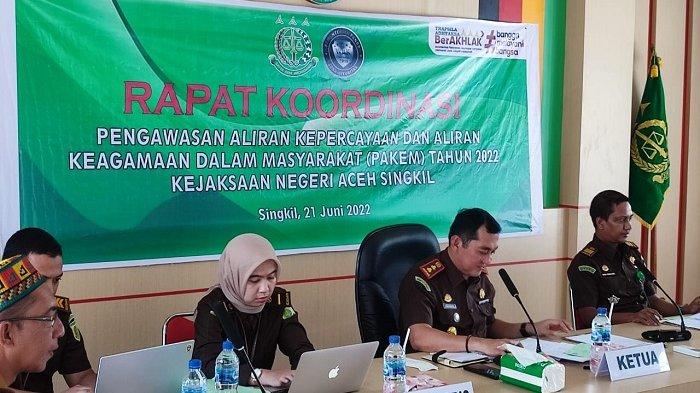 Tim Koordinasi Pakem Gelar Rapat di Kejari Aceh Singkil, Ini Tujuannya ...