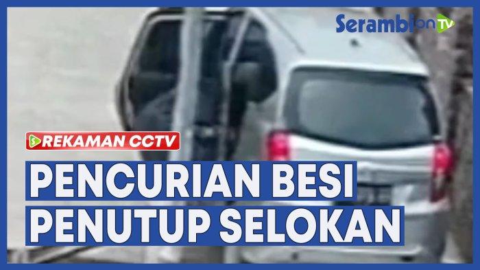 VIDEO Rekaman CCTV Aksi Nekat Pencurian Besi Penutup Selokan di Kendari - Serambinews.com