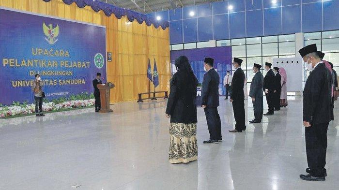 Rektor Unsam Lantik Tiga Warek - Serambinews.com