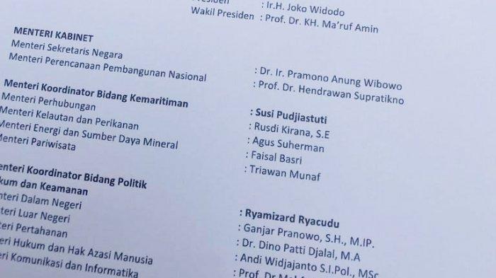 Beredar di WA Nama-nama Menteri Jokowi-Maruf Amin: Ada AHY, Fadli Zon ...
