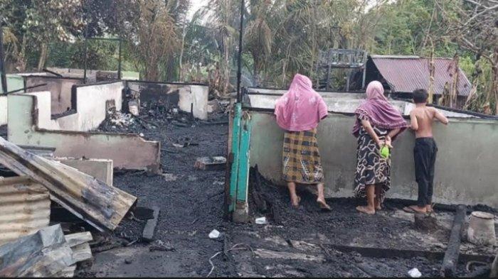 Satu Unit Rumah Janda di Uteun Reutoh Bireuen Hangus Dilalap Si Jago Merah - Serambinews.com