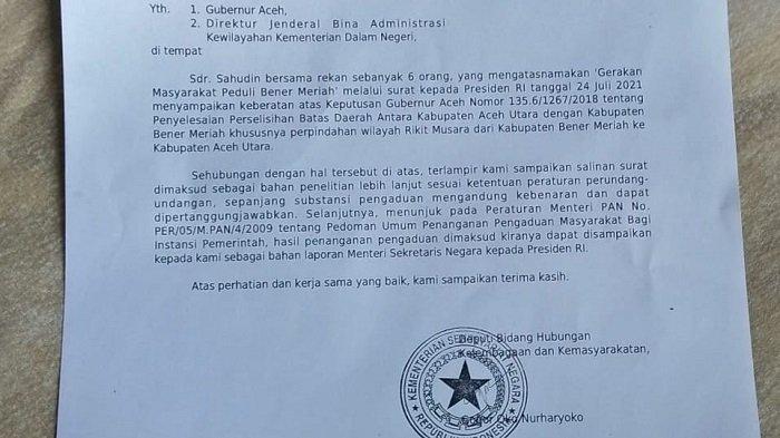 Reje Rikit Musara Bener Meriah Protes Wilayahnya Masuk Aceh Utara ...