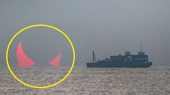 Viral Penampakan Siluet Tanduk Setan Muncul dari Dalam Laut, Apa yang ...