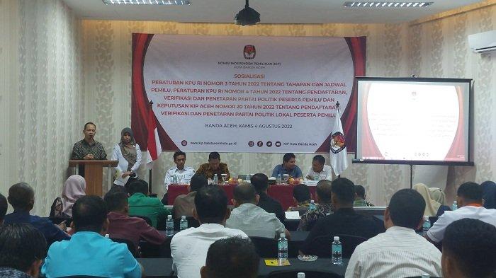 KIP Banda Aceh Sosialisasi Tahapan Pemilu 2024 - Serambinews.com