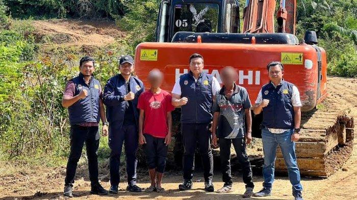 Polda Aceh Amankan Penambang Ilegal di Pidie, Amankan Satu Unit Alat Berat - Serambinews.com