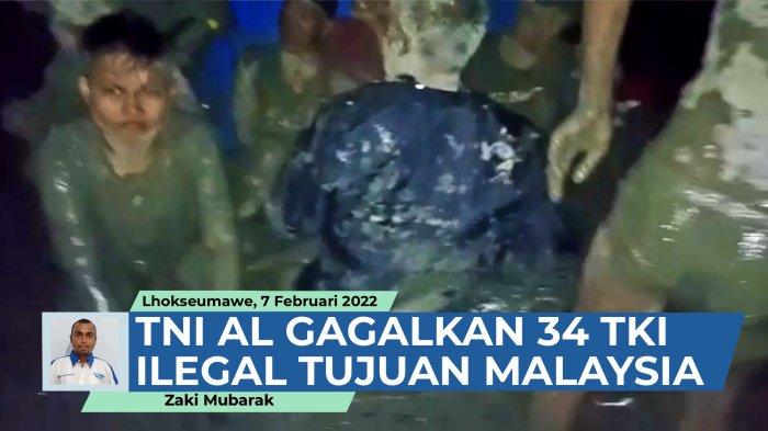 VIDEO - TNI AL Gagalkan 34 TKI Ilegal Tujuan Malaysia - Serambinews.com
