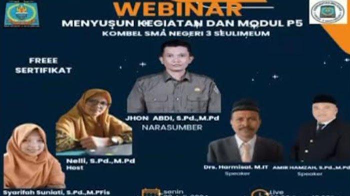 SMAN 3 Seulimeum Gelar Webinar Susun Kegiatan dan Modul P5 ...
