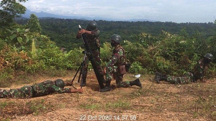 Prajurit Yonif 116/GS Latihan Menembak Mortir di Kecamatan Tadu Raya, Nagan Raya - Serambinews.com