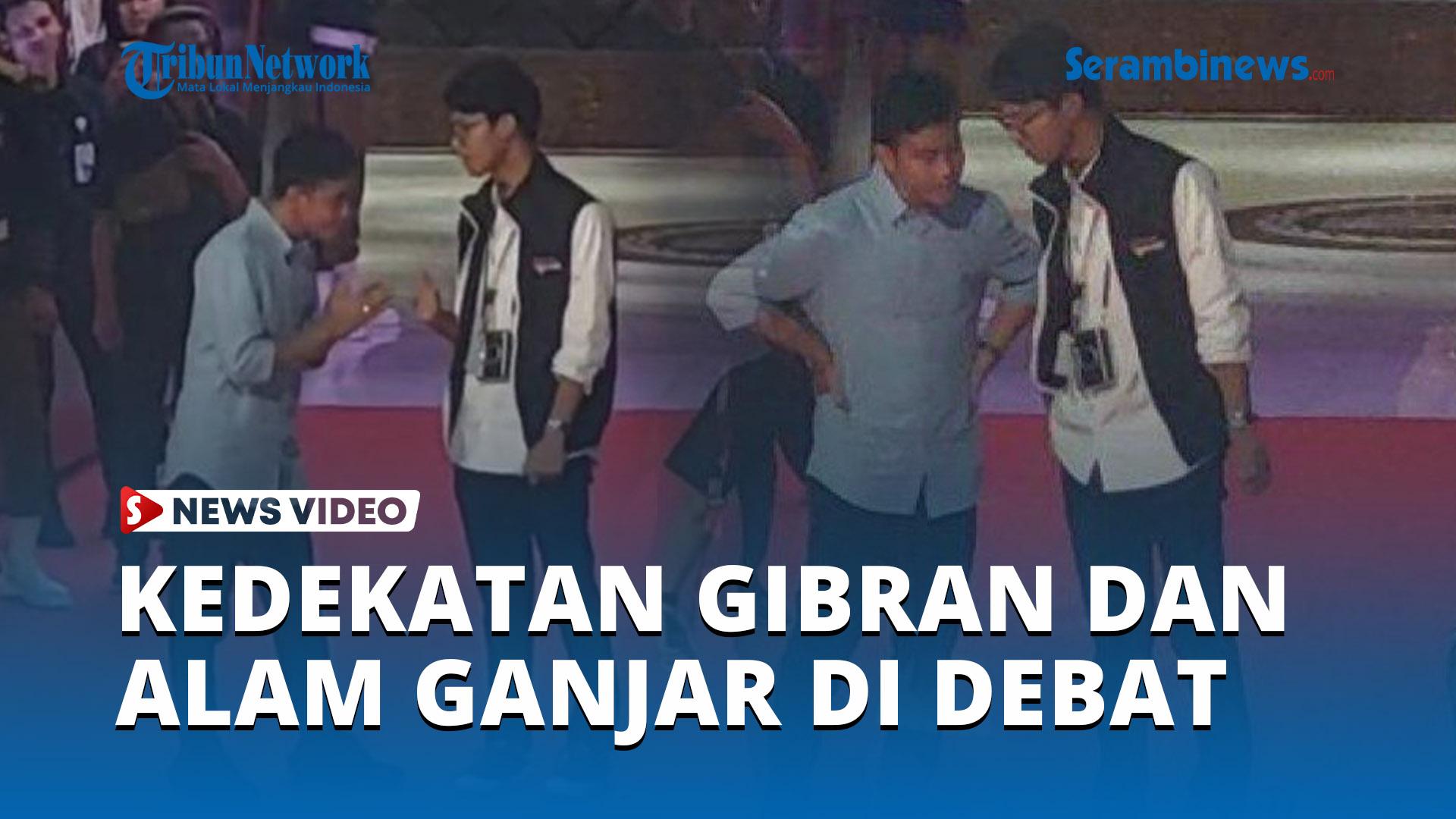 VIDEO Kedekatan Gibran dan Alam Ganjar saat Jeda Iklan Debat Capres, Ini Isi Perbincangannya ...