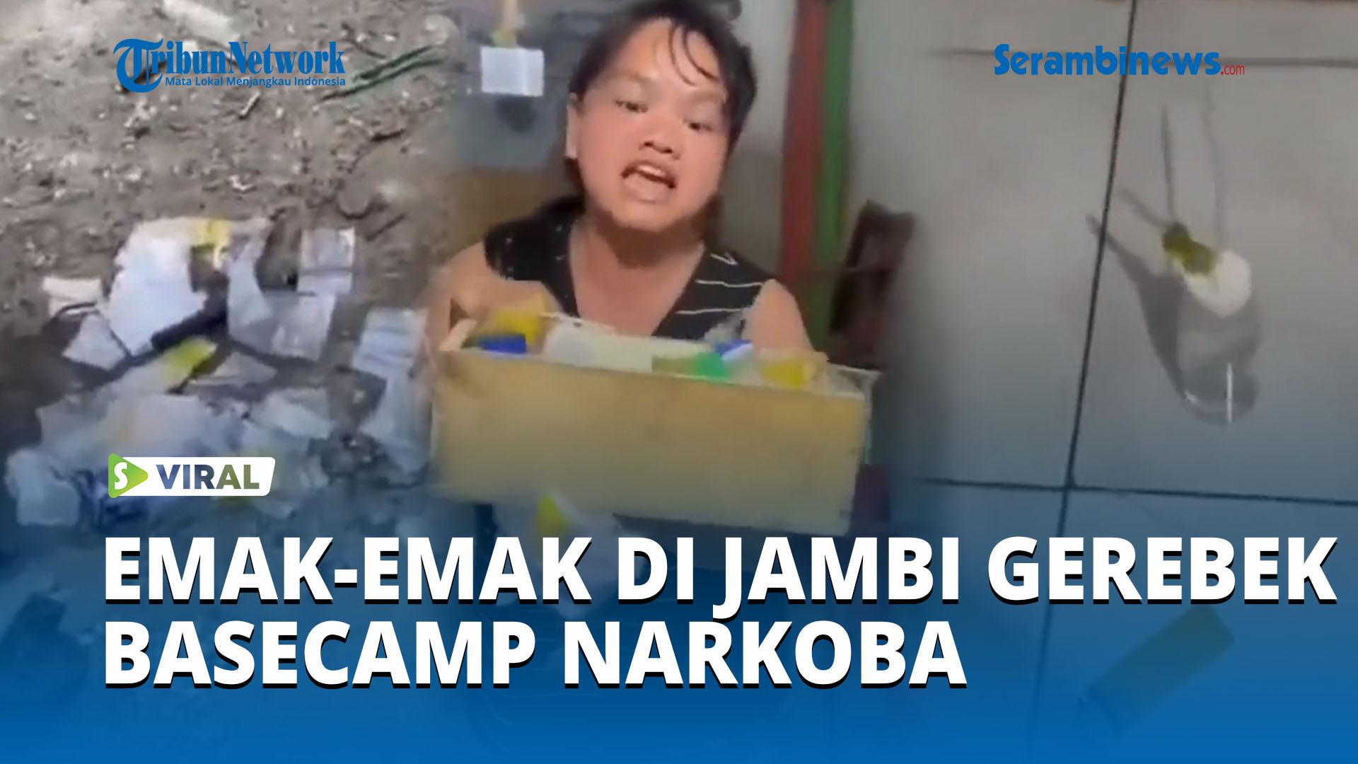 VIDEO Viral Emak-emak Gerebek Basecamp Narkoba di Jambi, Ini Penjelasan Polisi - Serambinews.com
