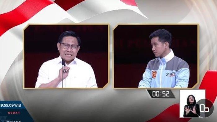 Cak Imin Baca Catatan saat Debat, Gibran: Enak Banget Ya Gus - Tribunambon.com