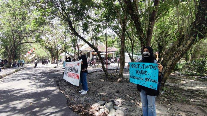 Kampanye Anti Kekerasan Seksual, Puluhan Mahasiswa Evav Aksi Bungkam di Kampus Unpatti ...