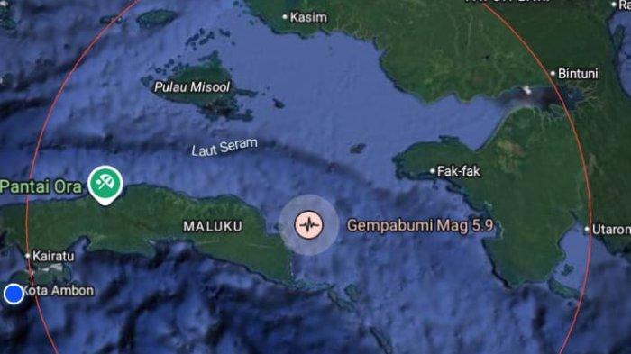 Gempa Magnitudo 5,9 Guncang Bula Maluku, Tidak Berpotensi Tsunami - Tribunambon.com