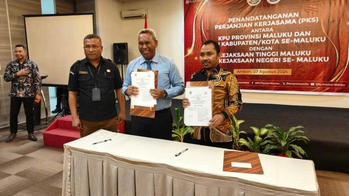 Kejari dan KPU Malra Teken Perjanjian Kerjasama Ciptakan Pemilu Berkualitas - Tribunambon.com