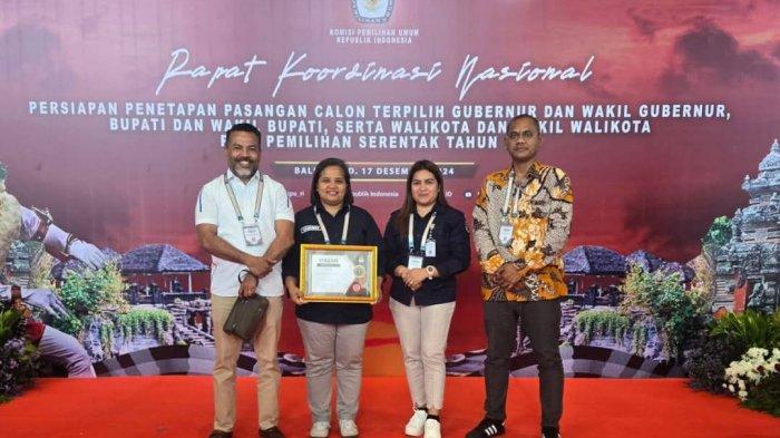 KPU Malra Raih Penghargaan Rekapitulasi Suara Terbaik Se-Indonesia di Pilkada 2024 - Tribunambon.com