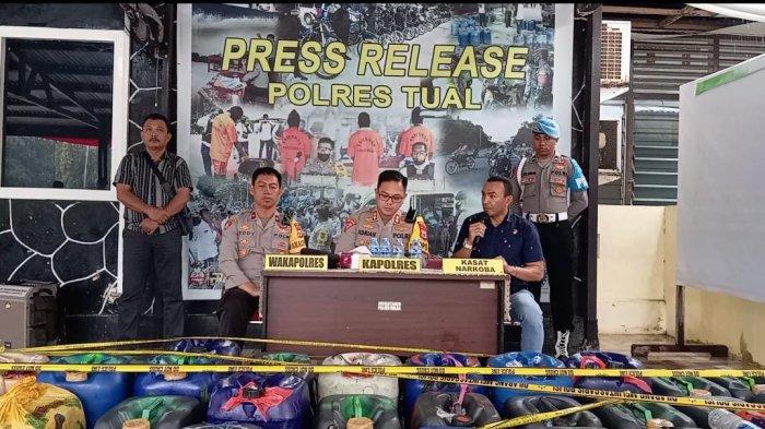 3 Ton Miras Jenis Sopi Tidak Bertuan Diamankan Polres Tual Maluku - Tribunambon.com