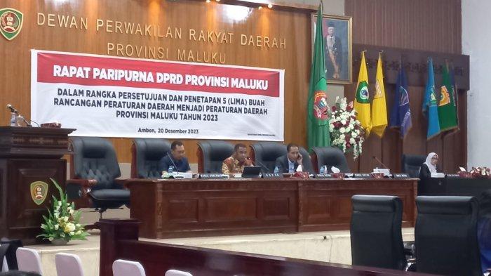 DPRD Provinsi Maluku Tetapkan 6 Ranperda Jadi Perda, Termasuk Pajak Daerah dan Retribusi ...