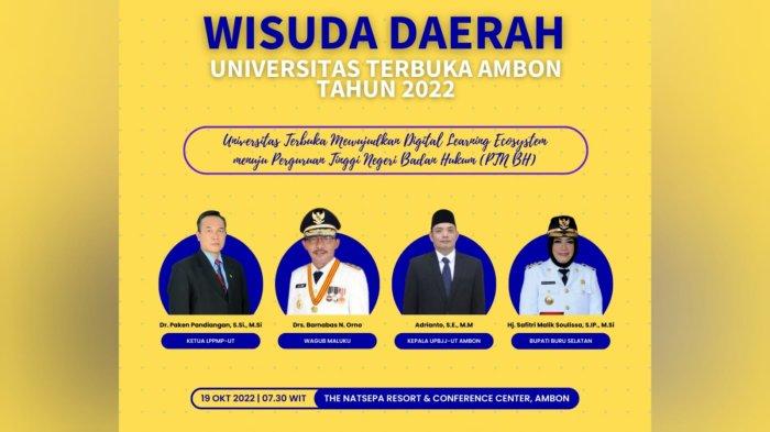 Universitas Terbuka Ambon akan Gelar Wisuda Daerah Periode 1 Tahun ...