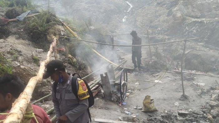 Aparat Tertibkan Tambang Emas Gunung Botak, Sempat Ditolak Warga - Tribunambon.com