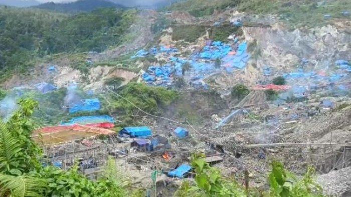 Aparat Gabungan Sisir Tambang Ilegal Gunung Botak-Pulau Buru, Tenda Milik Penambang Dibakar ...