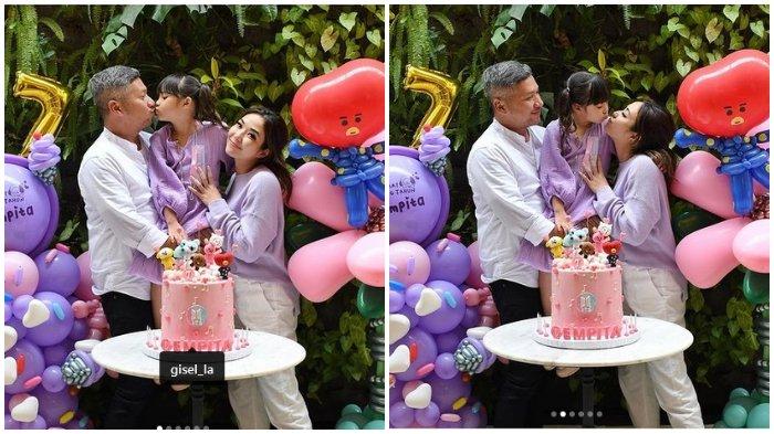 Gading dan Gisel Tampil Kompak saat Rayakan Ulang Tahun Gempita yang ke-7 - Tribunambon.com