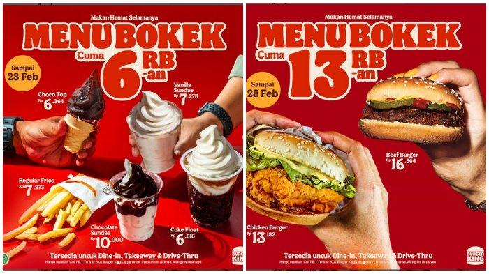 Promo dari Burger King, Jajan Menu Bokek Tapi Nggak Bikin Dompet Kering ...