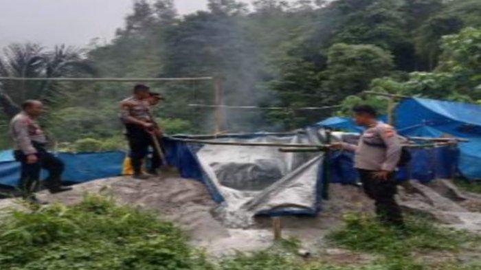 Polisi Tertibkan Aktivitas Penambangan Ilegal di Gunung Botak, Tenda hingga Bak Rendaman ...