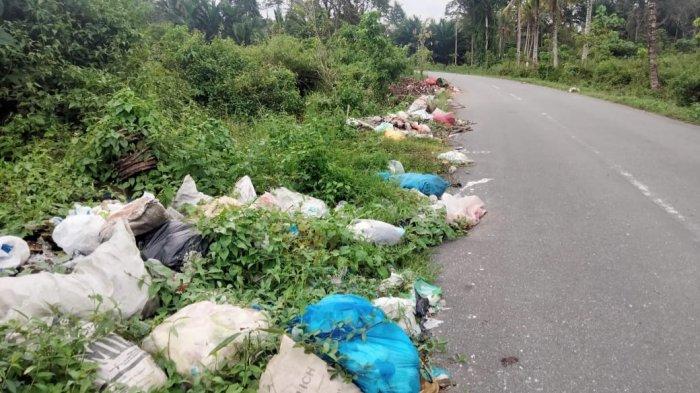 Sampah Menumpuk di Bahu Jalan Desa Haruru, Selano Minta DLH Maluku ...