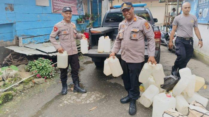 590 Liter Sopi Diamankan Polsek Sirimau Saat Razia di Kawasan Waititar ...