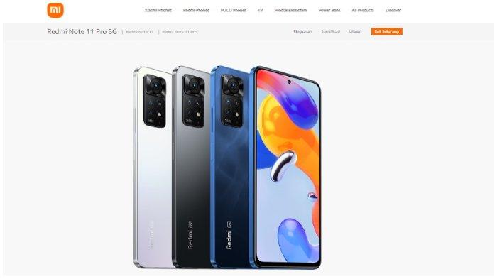 Harga dan Spesifikasi Redmi Note 11 Pro 5G, Harga Mulai Rp 4,1 Jutaan ...