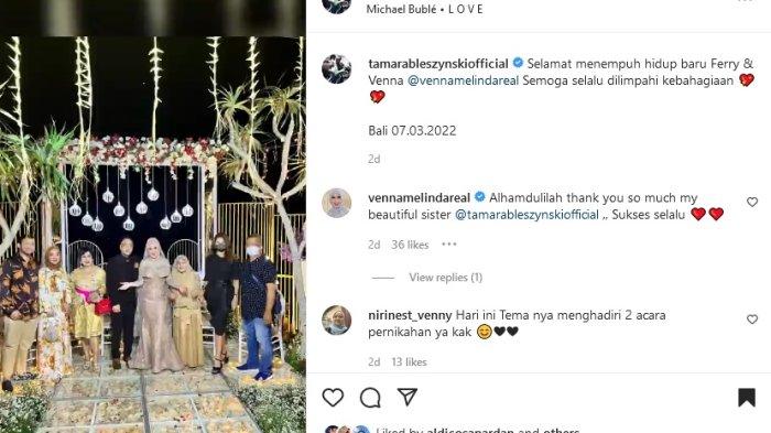 Hadiri Acara Pernikahan Venna Melinda dan Ferry, Tamara Bleszeynski ...