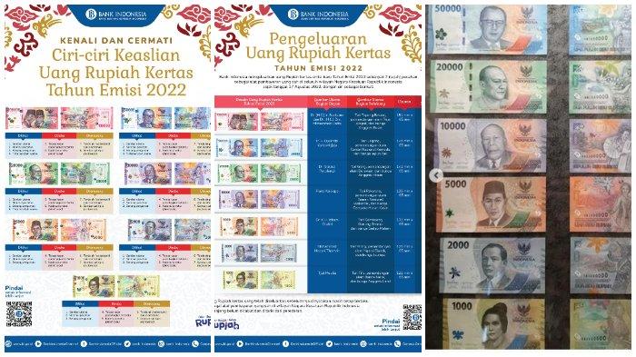 Bank Indonesia Resmi Mengedarkan Uang Rupiah Kertas Tahun Emisi 2022, Ini Caranya Tukar Uang ...