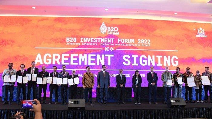 B20 Investment Forum Tandatangani 18 MOU Senilai Rp75 Triliun - Tribun-bali.com