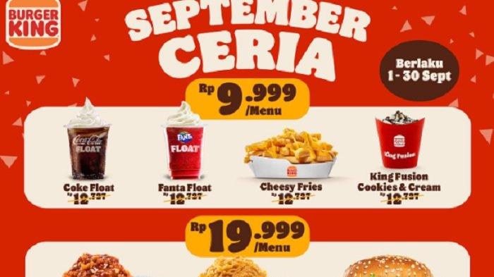 HEMAT! Promo Burger King 3-30 September 2023 Weekend Seru Fries + Milo ...