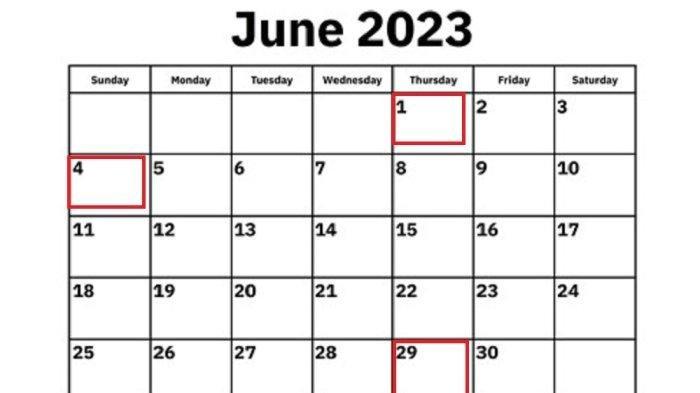 DAFTAR Hari Libur Nasional di Bulan Juni 2023, Ada Tanggal Merah di ...